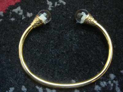 RAYMA GOLD TONE & CLEAR BALLS CUFF BRACELET | eBay