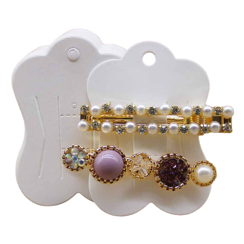 Jewellery Display Cards Brooch Barrette Hair Clip White Black Brown 7cm ...