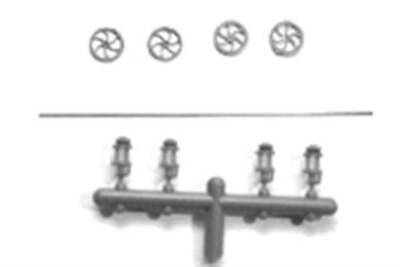 Tichy Train Group 3003 HO Scale Brake Wheel & Bracket Fits 1895-1920 ...