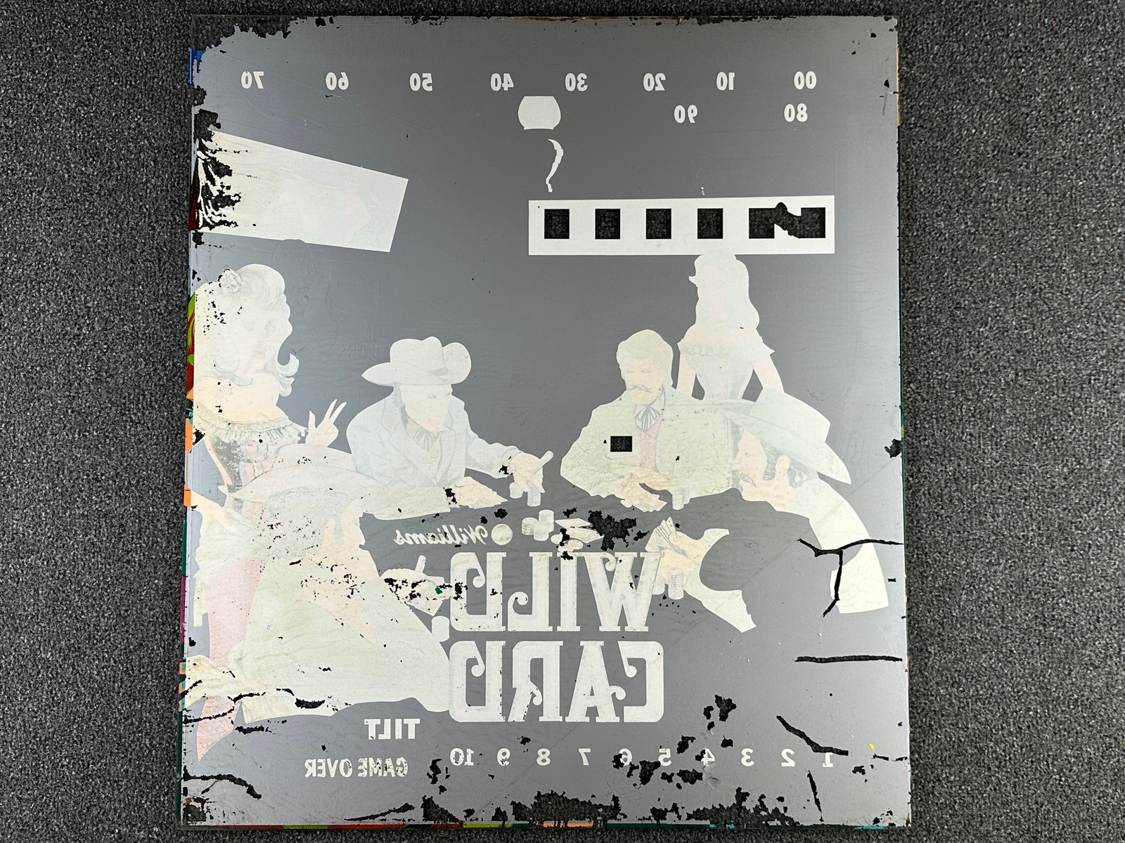 Williams Wild Card Pinball Machine Game Backglass NOS | eBay