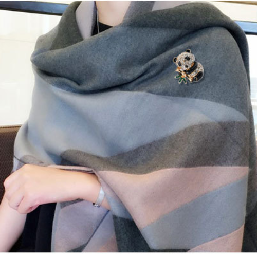 Vintage Rhinestone Panda Brooch Women Fashion Luxury Corsage PIN ...