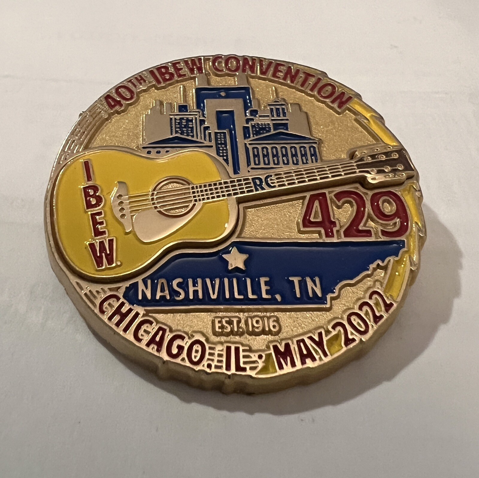 IBEW Local 429 Lapel Pin Nashvulle, TN 40th Annual Convention | eBay