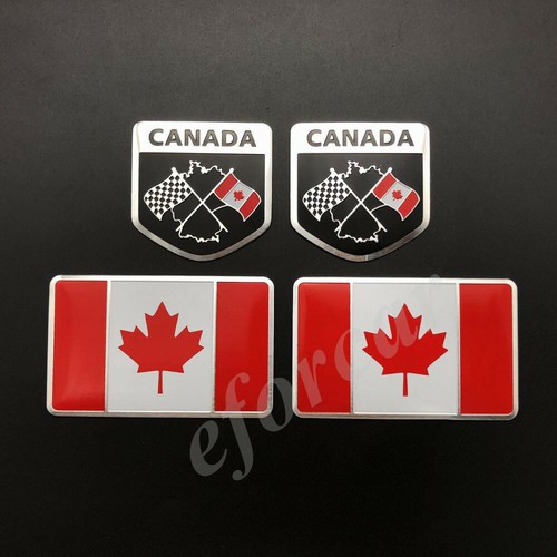 4pcs Canada Canadian Flag Car Emblem Badge Motorcycle Fuel Tank Sticker ...
