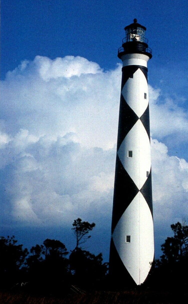 Cape Lookout Lighthouse Diamond Daymark North Carolina Postcard ...