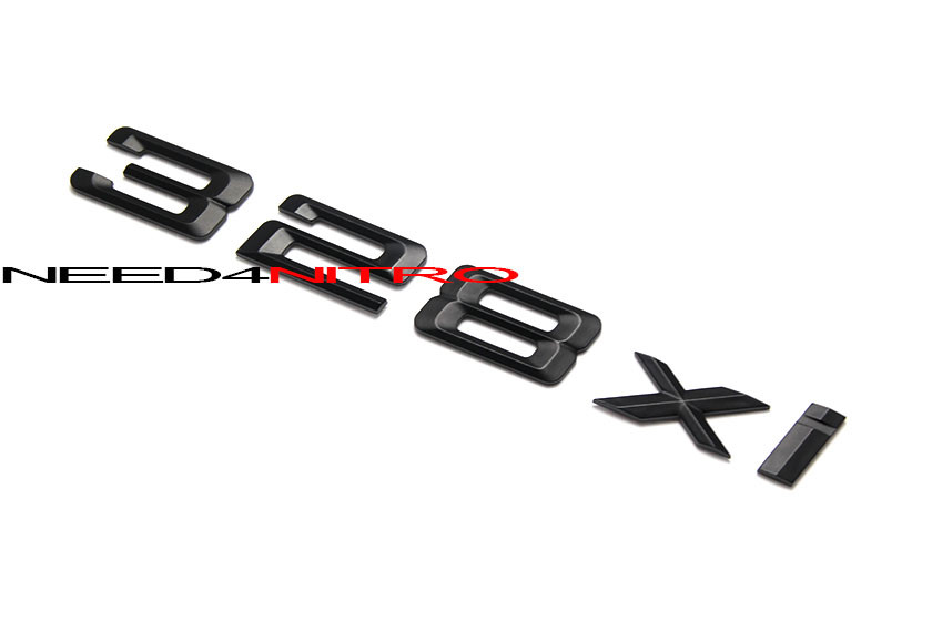 For BMW E90 E91 E92 328xi Matte Black Rear Trunk Lid Letter Emblem ...