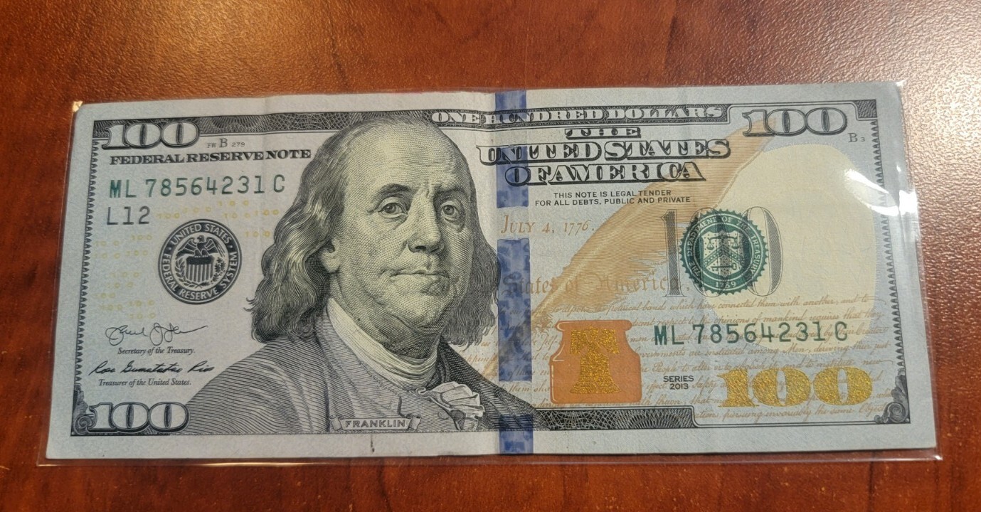 100$ bill (broken ladder) (12345678) series 2013 | eBay
