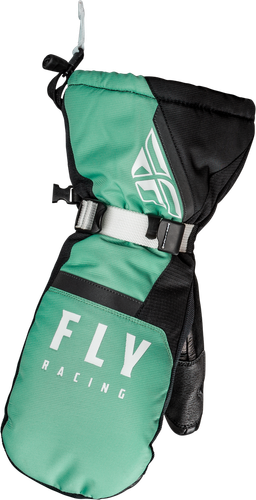 FLY RACING CASCADE SNOW MITTENS - BLACK/MINT - SNOWMOBILE/SNOWBOARD ...