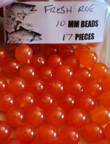Fishing Premium Trout/Salmon/Steelhead Beads 10mm 17ct fresh roe egg ...