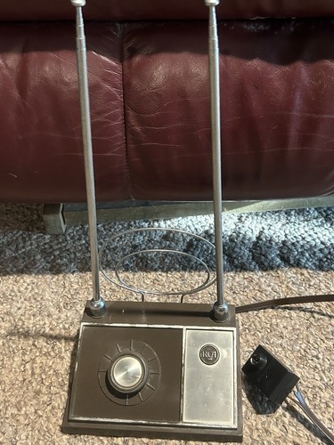 Vintage RCA TV Antenna Rabbit Ears Dial ATOMIC MidCentury TELEVISION ...