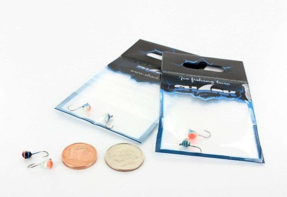 Tungsten Ice Fishing Jigs - Marmooska Winter Fishing Jig Heads(Hook #16 ...