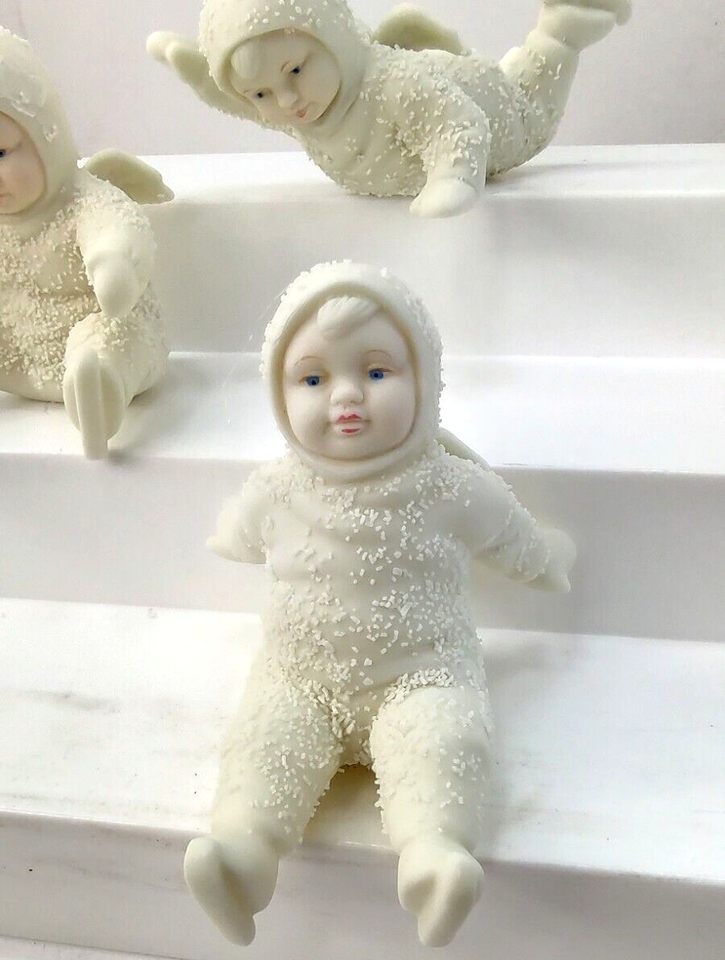 Dept 56 Snowbabies#7984-7 Set 4 "All Fall Down Christmas Angels Skaters ...