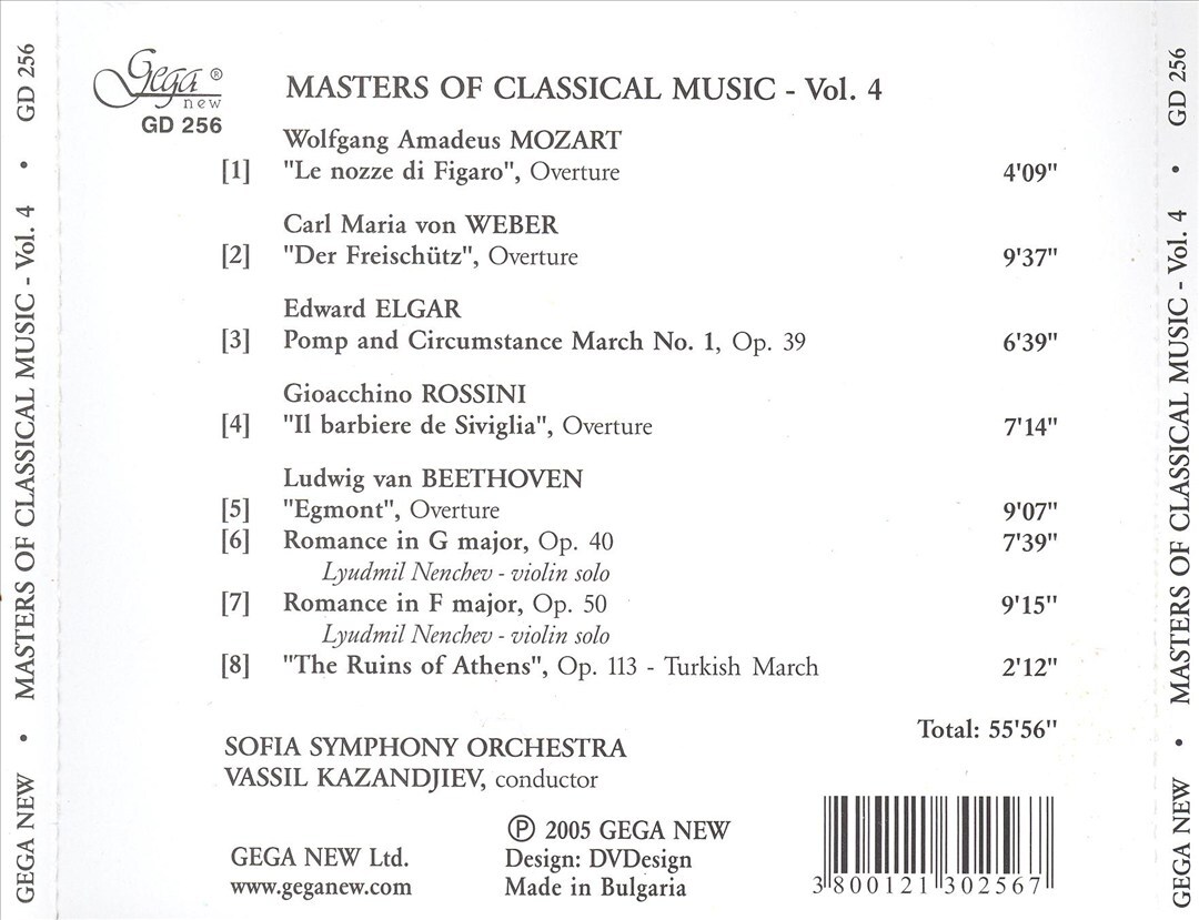 MASTERS OF CLASSICAL MUSIC, VOL. 4 NEW CD 3800121302567| eBay