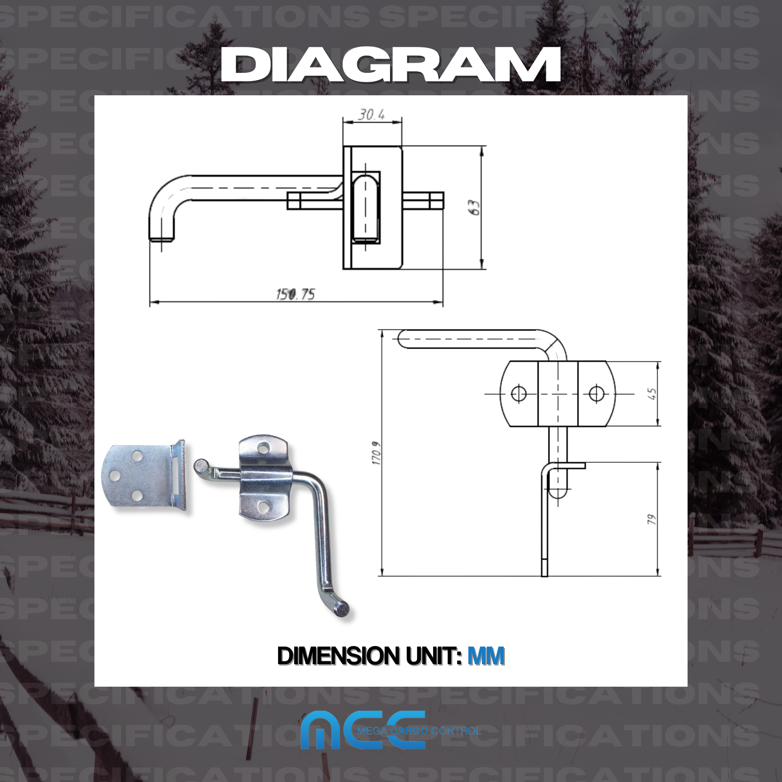 2 Pack Straight Side Gate Stake Bed Latch Bracket Set for Utility ...