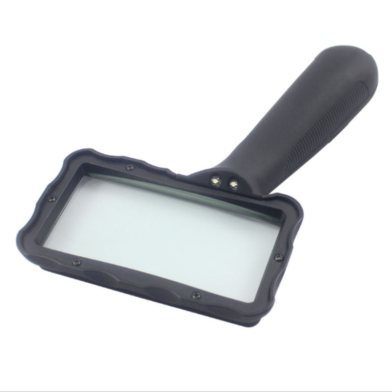 Square Lens 2X Handheld Magnifying Glass with LED Light for Reading ...