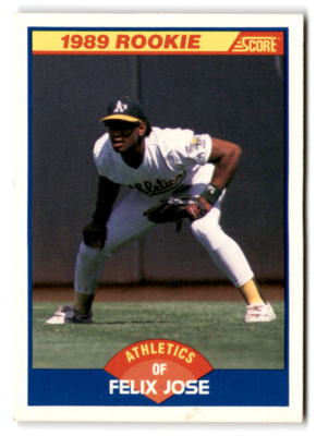 1989 Score #629 Felix Jose EX/NM RC Rookie Athletics ID:66822 | eBay