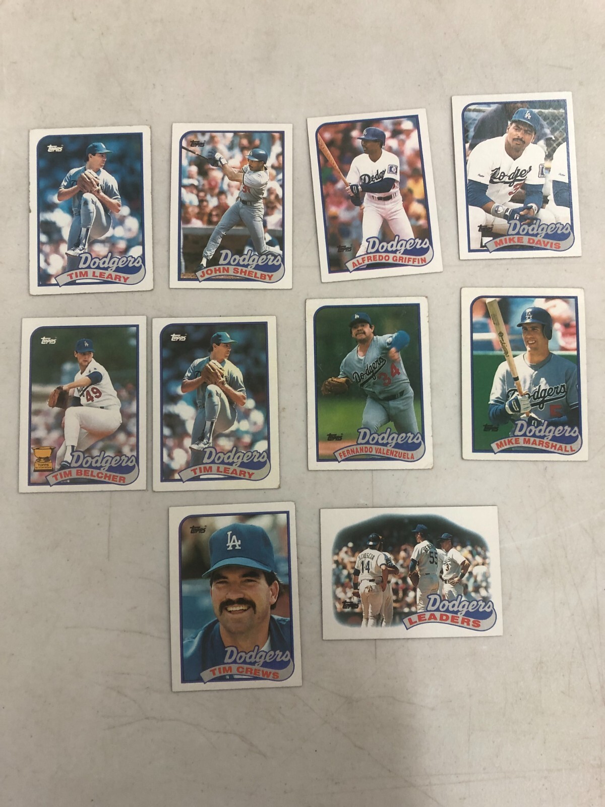 Vintage Lot of 10 Topps 1989 Los Angeles Dodgers Baseball Trading Card ...