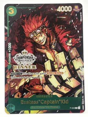 Eustass "Captain" Kid P-003 EN ONE PIECE TCG Store Championship WINNER ...