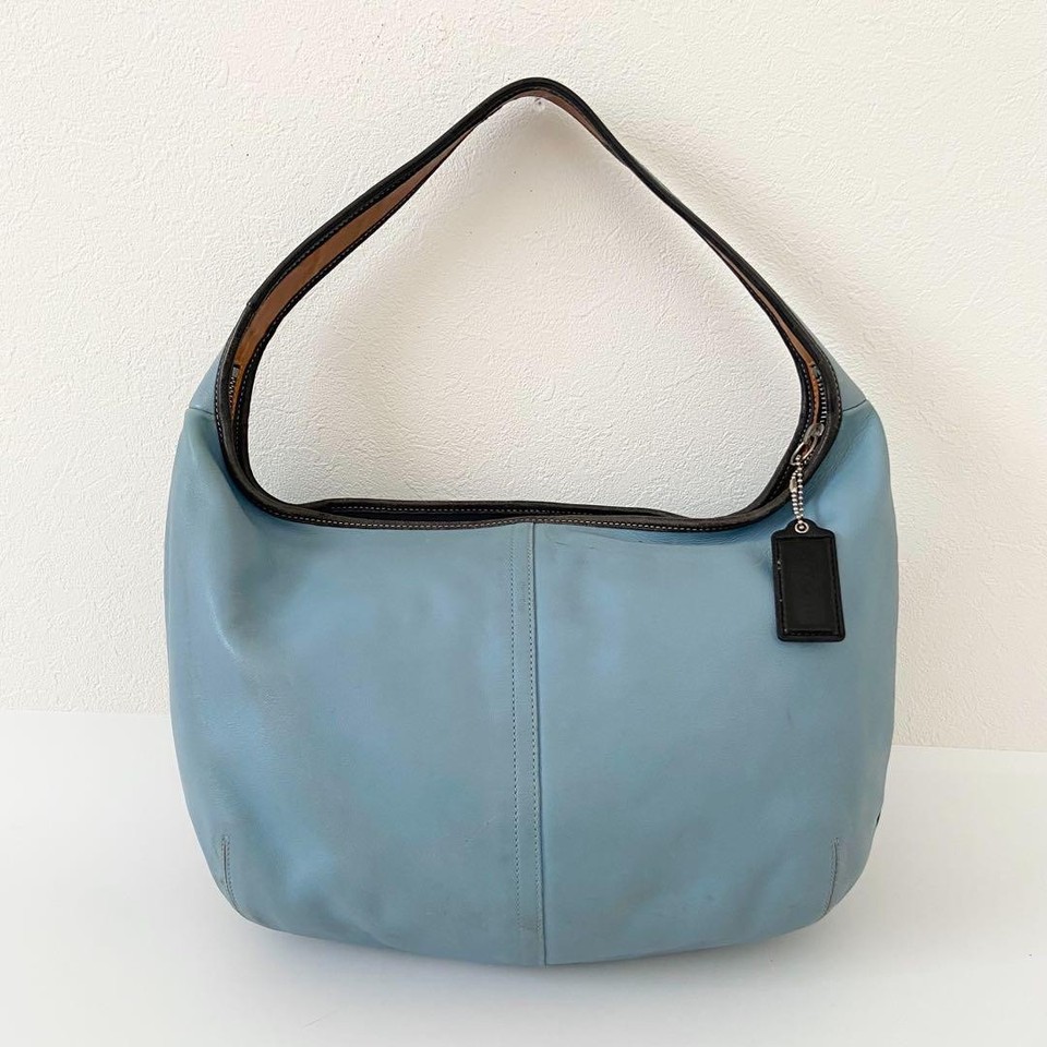 Coach Ergo archive bag J2K-9294 Light Blue Leather Half Moon shoulder ...