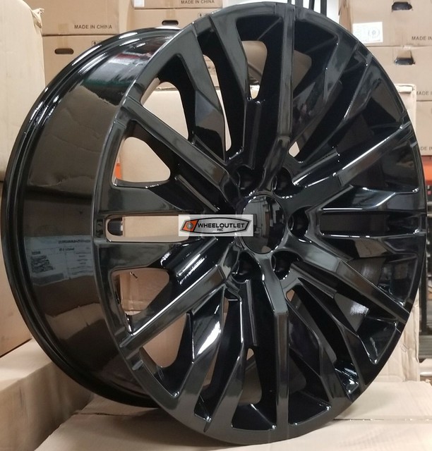 26 GMC Replica Wheels Black Milled Rims Yukon Sierra Chevy Tahoe ...