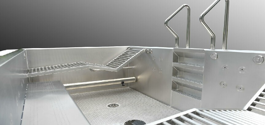 Rectangular spa with hydromassage and overflow gutter | eBay