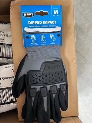 Hart Dipped Impact Work Gloves Size Med | eBay