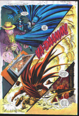BATMAN SHADOW OF THE BAT #17 COLOR PRODUCTION ART SIGNED ADRIENNE ROY ...