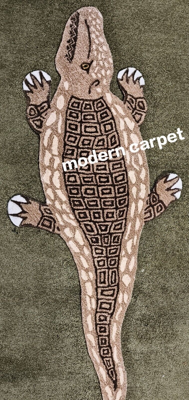 Crocodile Rugs 3x6 Feet Handmade 100% Woolen Hand Tufted For Home ...