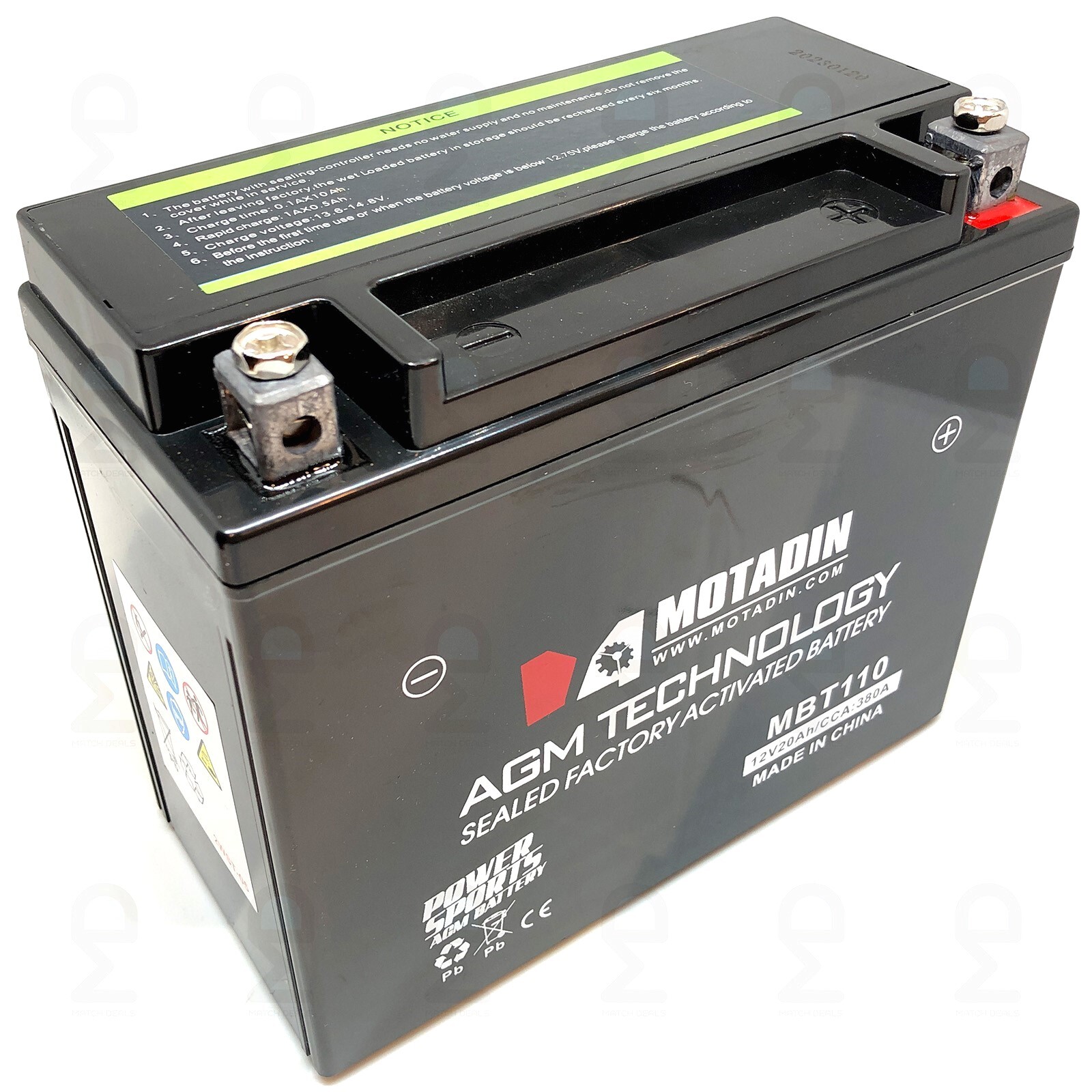 AGM BATTERY FOR HARLEY DAVIDSON FLSTFI FAT BOY 2001-2006 / 1BXB SHRINE ...