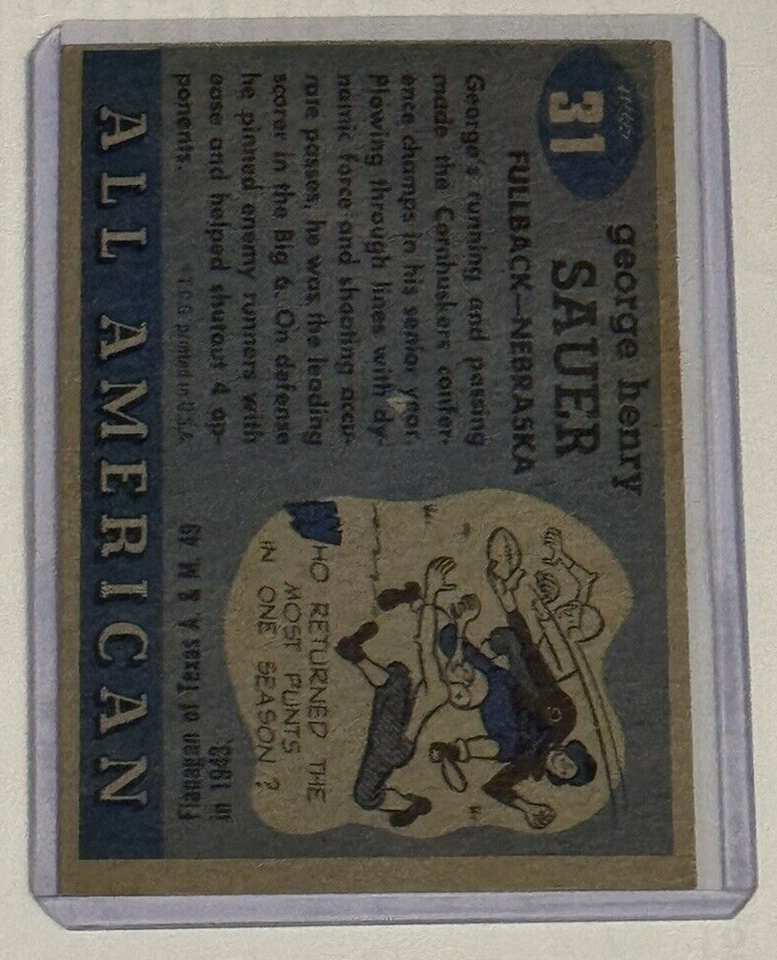 1955 Topps All American - #31 George Sauer VG | eBay