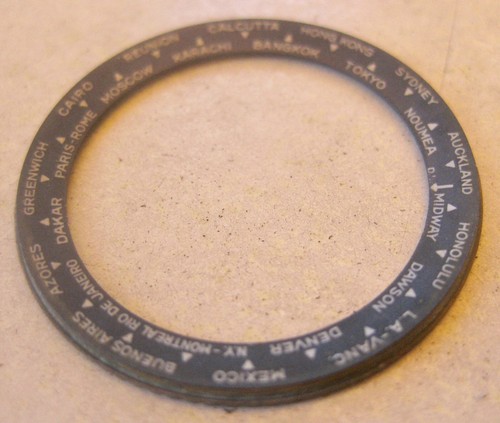 TISSOT Seastar Navigator T12 World Time GMT 1960s Diver INNER BEZEL ...