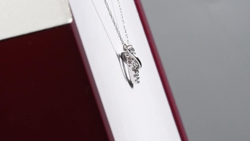 1/3Ct Mini Duet Circle Diamond Necklace 14k Gold Pendant Lab Grown 18 ...