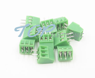 50PCS 2.54mm Pitch Panel KF120-3P 3 Pin Screw Terminal Block PCB ...