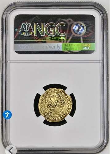 ENGLAND. Charles I, 1634-1635. Hammered GOLD CROWN, Tower Mint, S-2715 ...