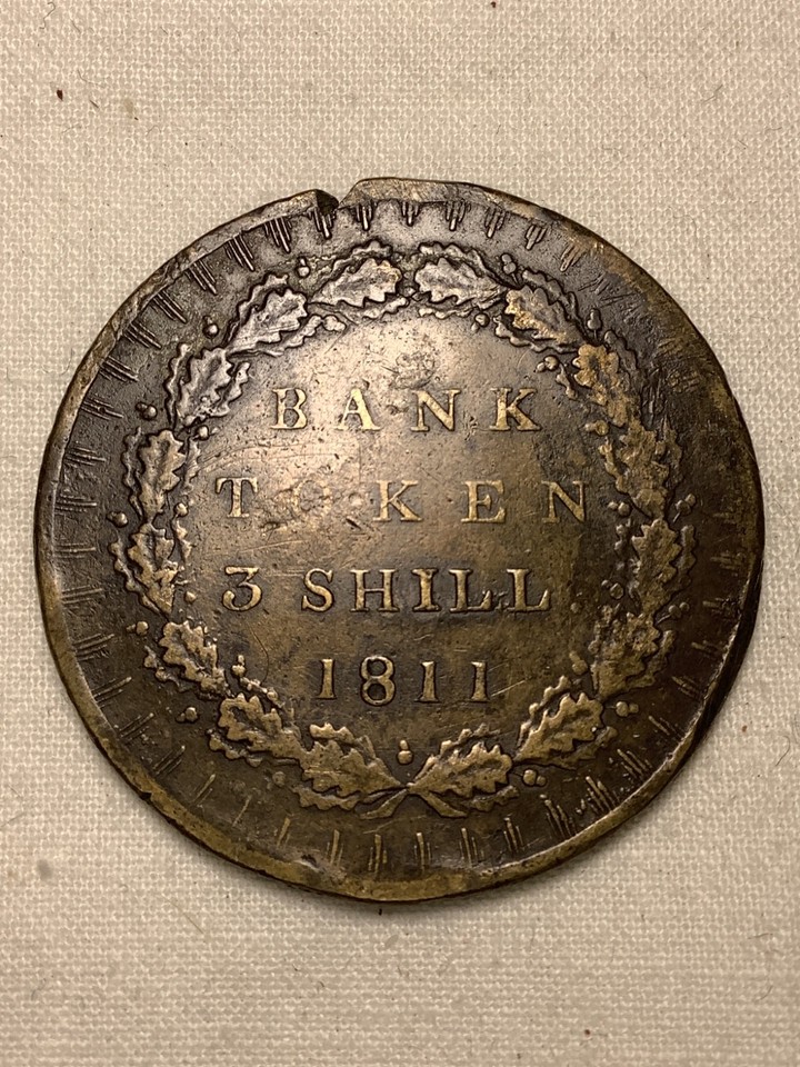 1811 Great Britain 3 Shilling Silver Bank Token George III | eBay
