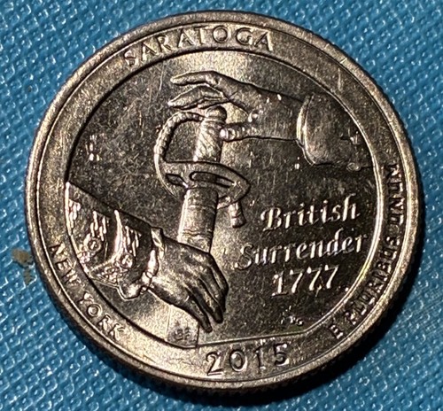 2015 D SARATOGA (1777) AMERICA THE BEAUTIFUL QUARTER. VERY LIGHTLY ...