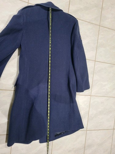 US Air Force Size 35R Blue Wool Overcoat Dress Uniform Trench Coat USA ...