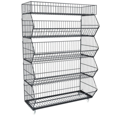 5 Tier Wire Grid Retail Display Shelf Merchandise Display Rack Stand W ...