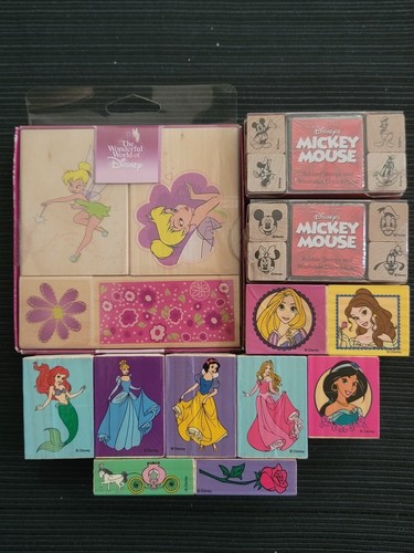 Disney Rubber Stamp Lot Princesses, Mickey & Donald, Tinkerbell | eBay