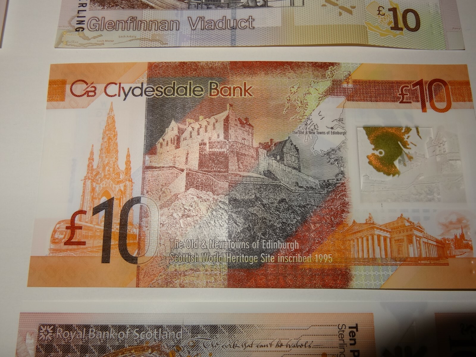 Very Rare Collectible Ser: W-KA 888883 Clydesdale Bank, Polymer £10 ...