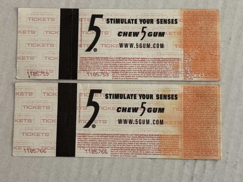 RARE 2008 Rascal Flatts Taylor Swift Ticket Stub Early Years Bob That ...