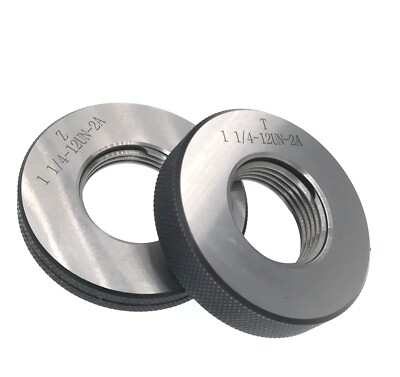 Thread Ring Gage 1" 1/4-12 UN 2A Threaded Ring Gauge GO NOGO 1 1/4-12 ...