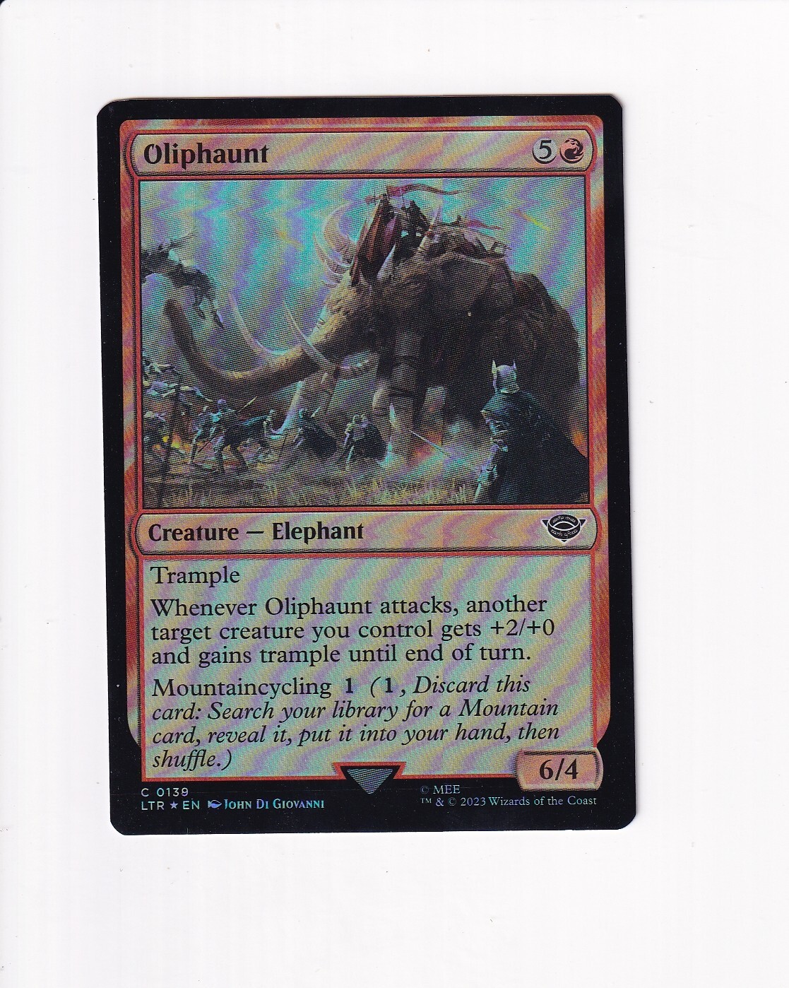 2023 MTG MAGIC THE GATHERING THE LORD OF THE RINGS FOIL OLIPHAUNT | eBay