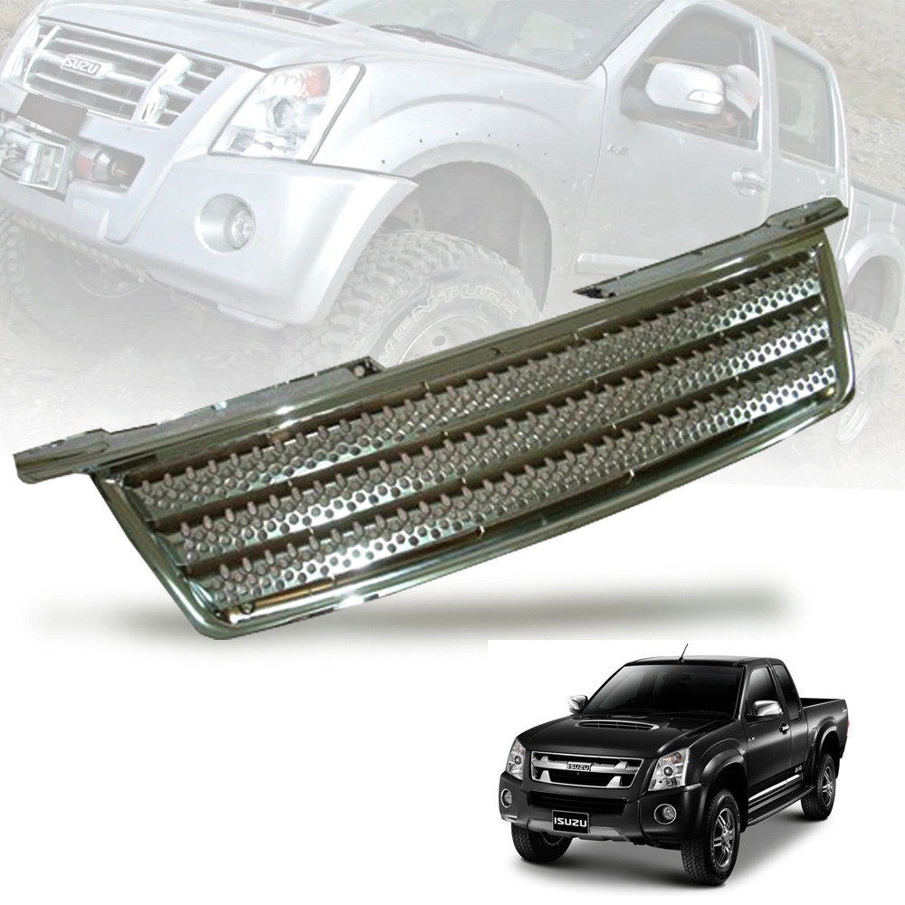 CHROME FRONT MESH GRILL GRILLE ISUZU D-MAX DMAX HOLDEN RODEO 07-2011 | eBay