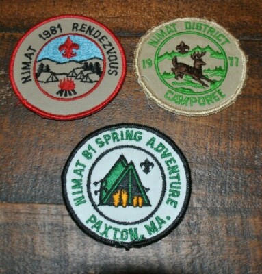 Lot of 3 Vintage Boy Scout Nimat District Patches, 2 new, 1 used | eBay