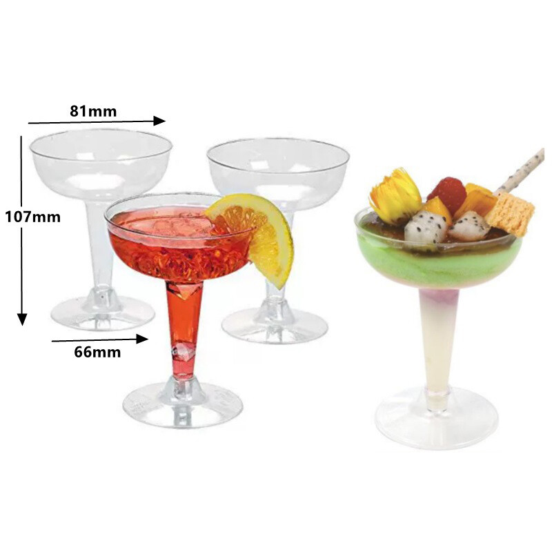 6PCS 120ML Wedding Party Plastic Wine Champagne Flute Disposable Clear ...