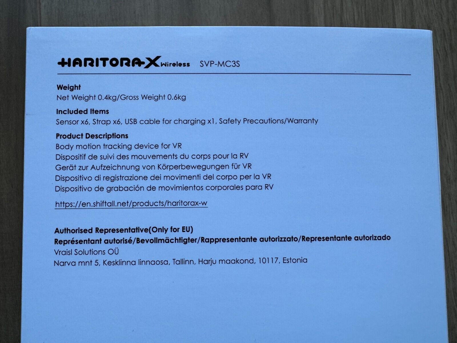 HaritoraX Haritora X 1.1 wireless Full-Body Tracking Device VR from ...