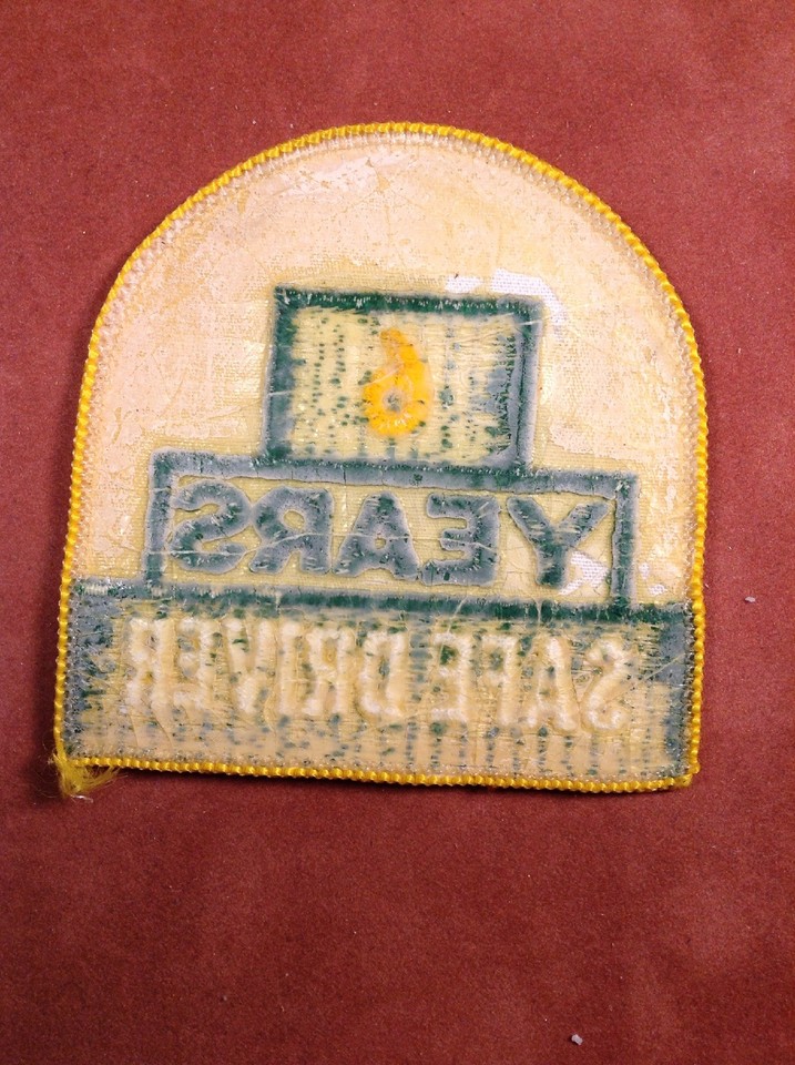 6 YEARS SAFE DRIVER Patch - Truck Driving Safety Yellow & Green & White ...