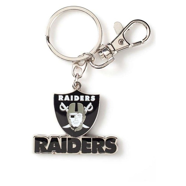 Oakland Raiders Keychain Team Logo Heavyweight Keyring by Aminco for ...