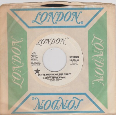 LARRY APPLEWHITE {70s Pop 45} IN THE MIDDLE OF THE NIGHT (stereo/mono ...
