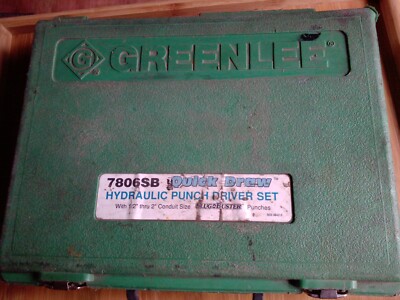 Greenlee 7806SB Quick Draw Hydraulic Punch Driver Set | eBay